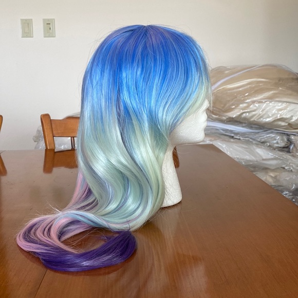 Accessories | Mermaid Multi Color Wig Purple Blue Pink Cosplay Dancer ...